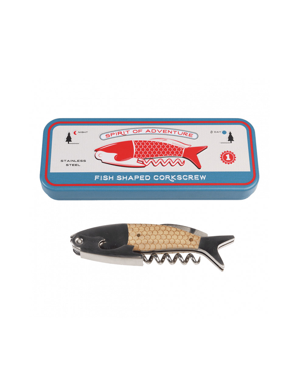Fish Shaped Corkscrew In A Tin - Spirit Of Adventure – nomadstore